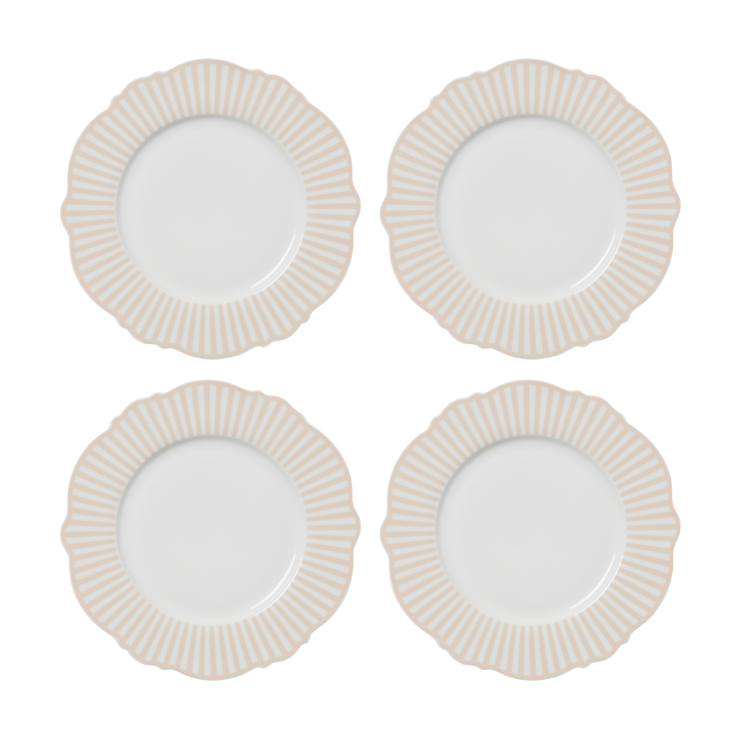Beige Wave Dinner Plates - Set of 4 – In The Roundhouse