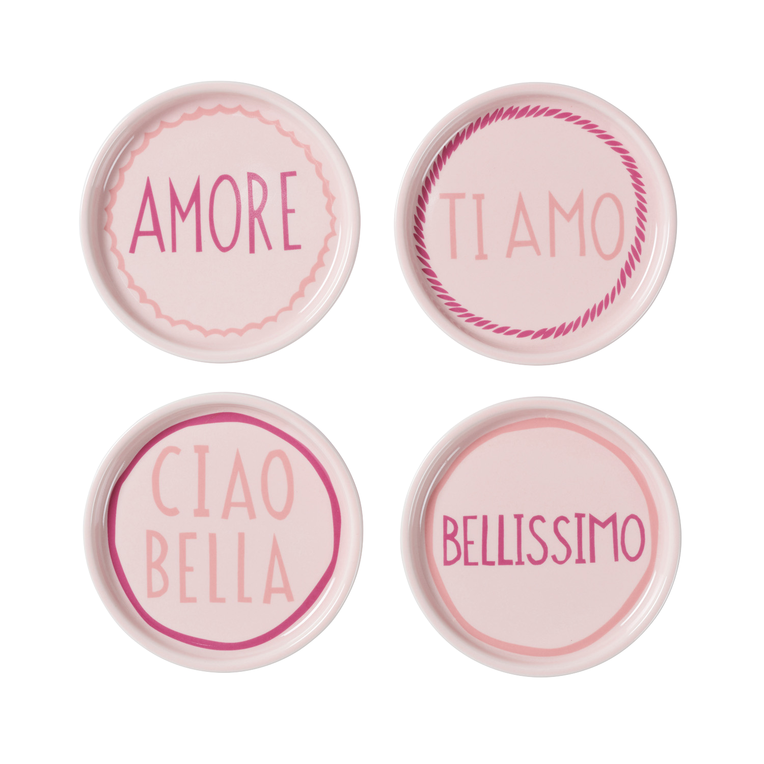 Pink Italian Coasters – In The Roundhouse