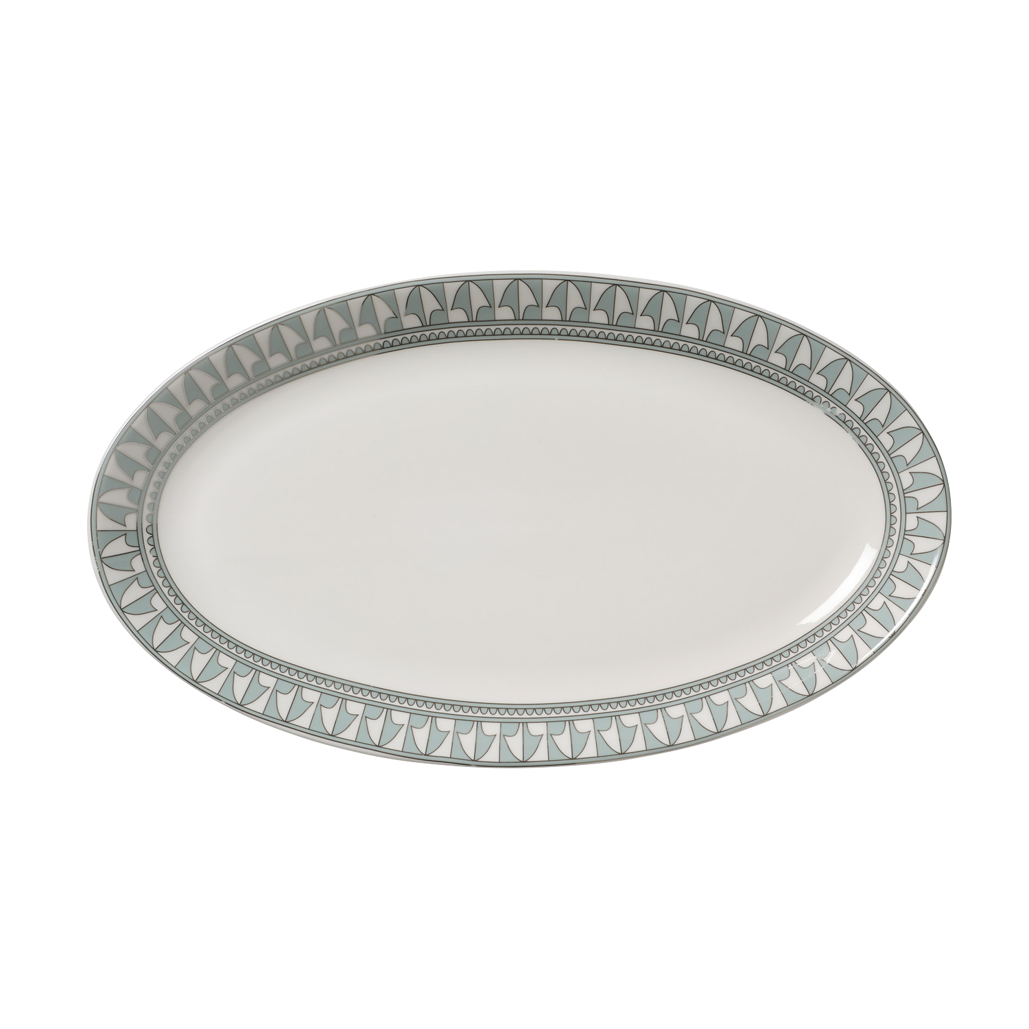 Pale Blue and Silver Geometric Platter - Final Sale – In The Roundhouse