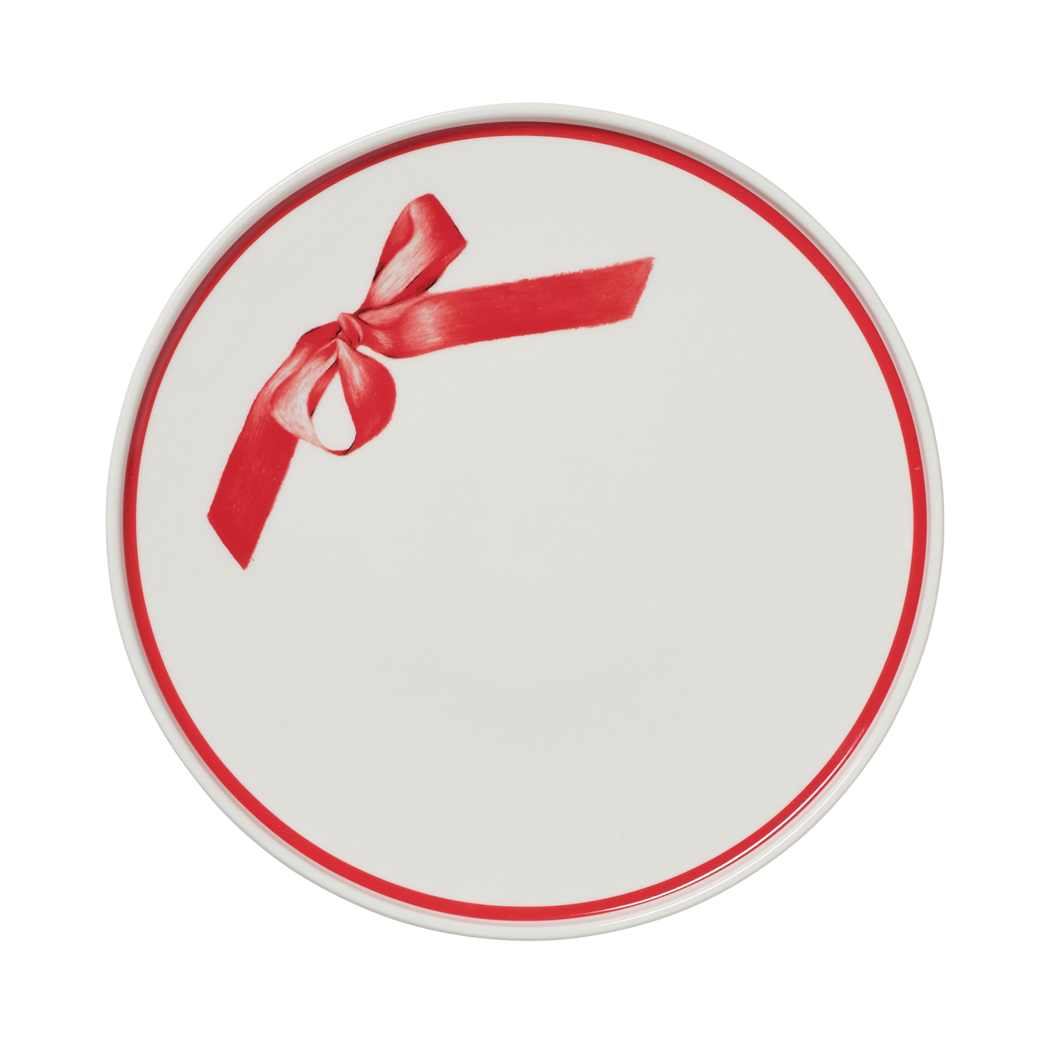 Red Curved Ribbon Plate – In The Roundhouse