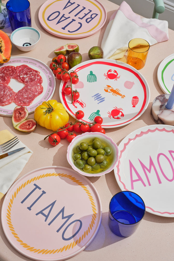 Pink Ciao Bella Plate – In The Roundhouse