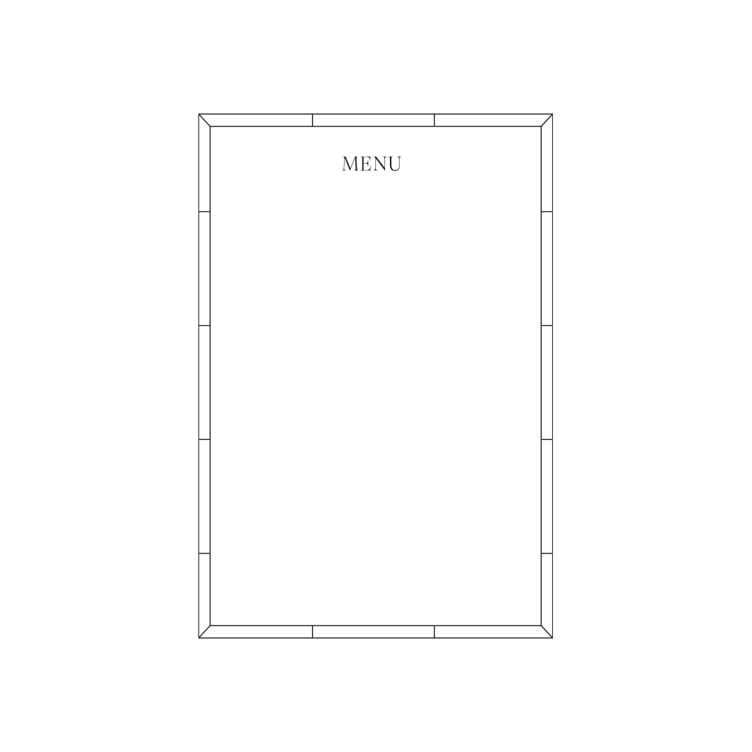 Downloadable Black & White Lined Menu – In The Roundhouse